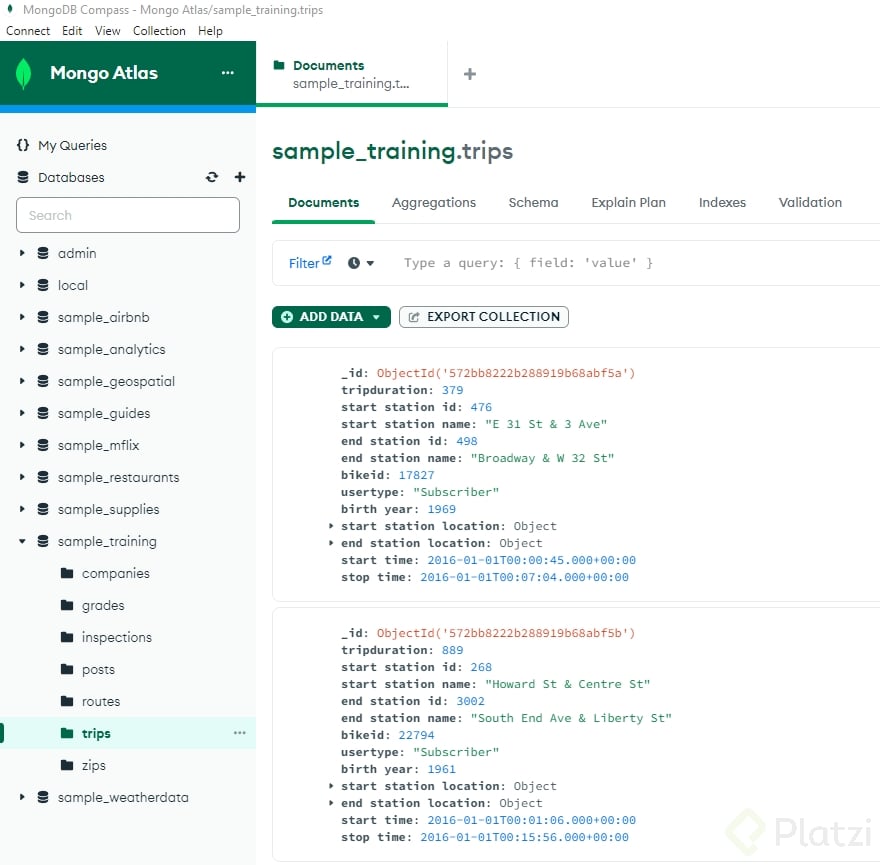 Uso de Mongo Compass para Conectar y Consultar Bases de Datos